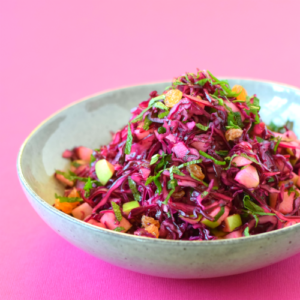 Rode kool met sinaasappel, honing en ras el hanout - Anniepannie.nl